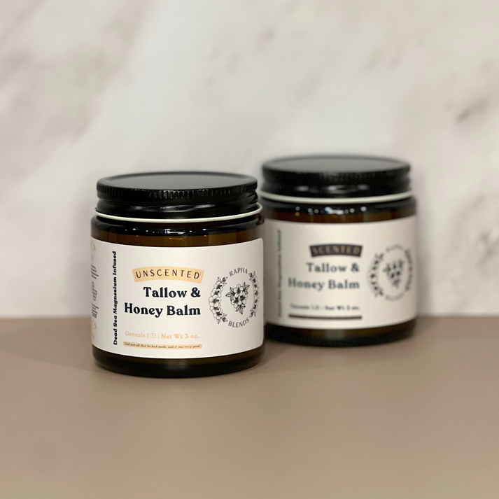 Magnesium Infused Tallow + Honey Balm (4 oz.) – Rapha Blends